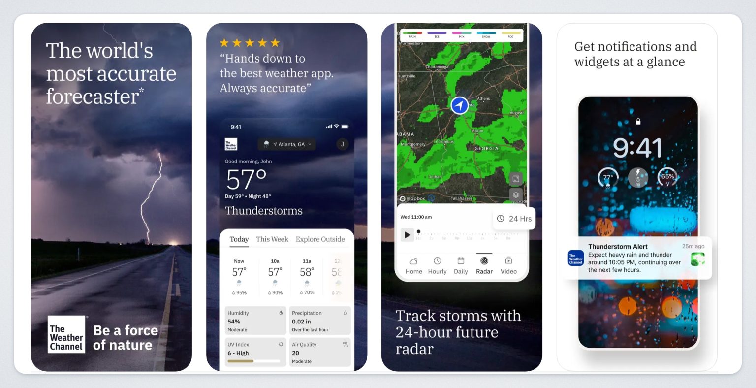 Best iOS Weather Apps Reviewed (2025) - PickThatApp.com